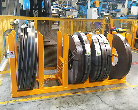 Dikey Rulo Sac Rafı - Dikey stoklama rafı - Kılavuz MakinaKılavuz Makina